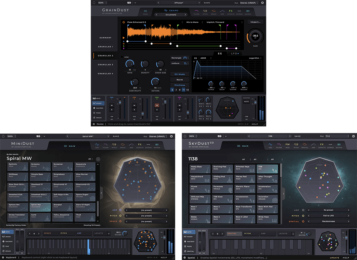 Sound Particles 3Dust Bundle • PluginFox