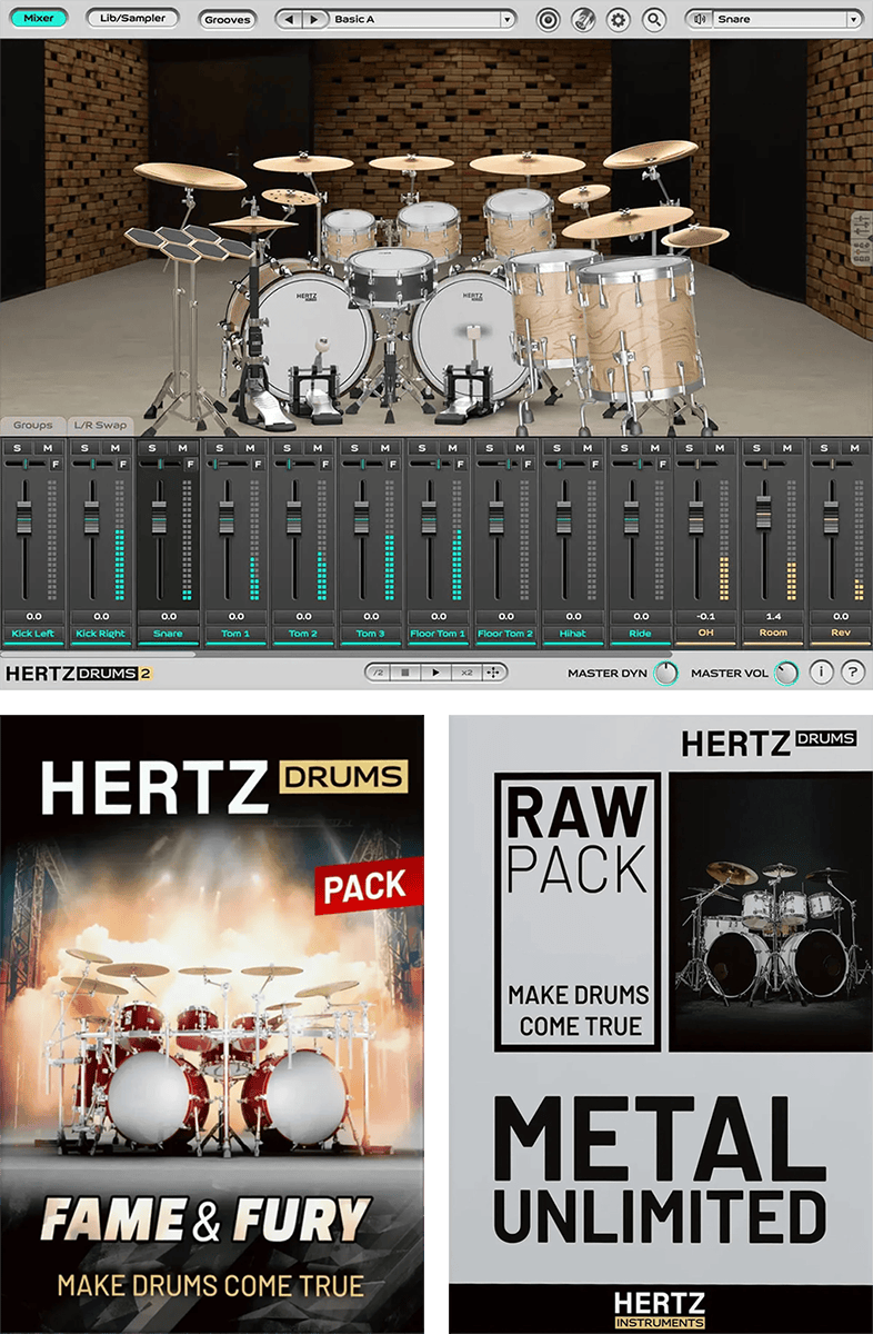 Hertz Instruments Hertz Drums Full Metal Bundle • PluginFox