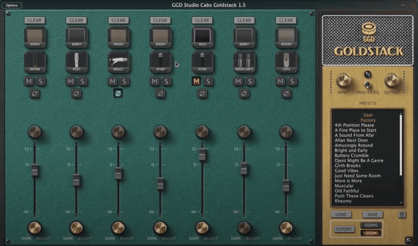 GGD Studio Cabs: Goldstack Edition • PluginFox